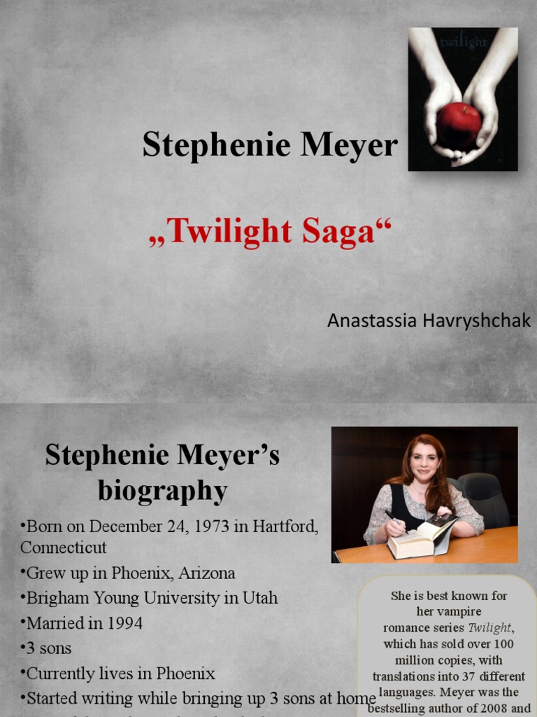 Stephenie Meyer: Twilight Saga" | PDF | Twilight (Novel Series ...