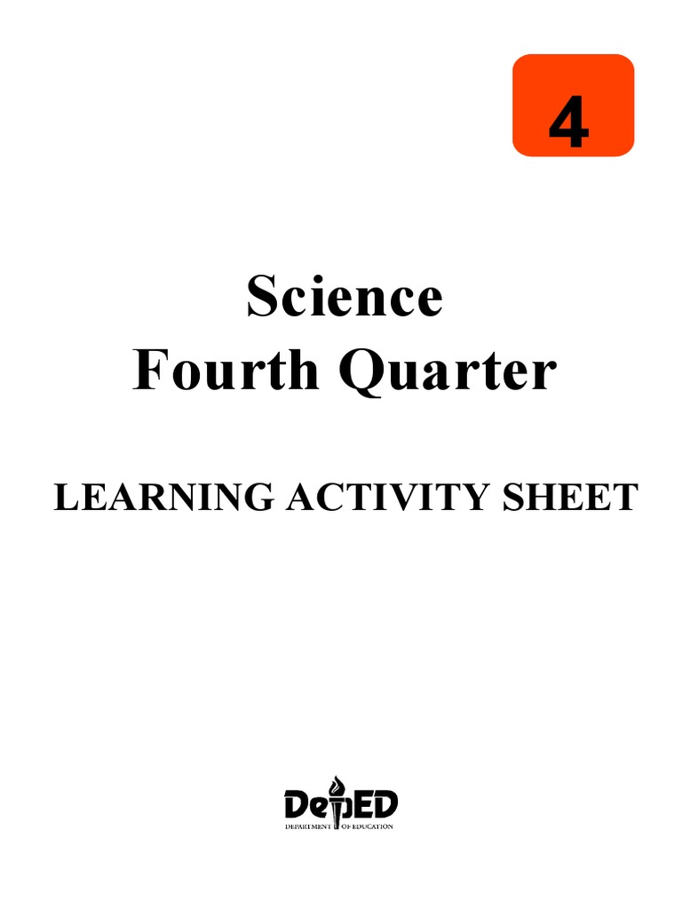 Science Fourth Quarter: Learning Activity Sheet | PDF | Flood | Water