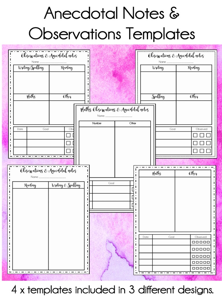 4 X Templates Included in 3 Different Designs | PDF | Literacy ...