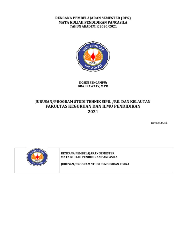 RPS Pancasila Teknik Sipil | PDF