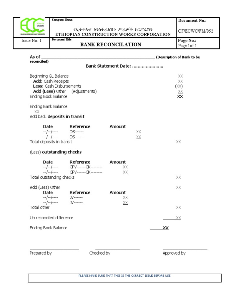 Ethiopian Construction Financial Forms | PDF | Cheque | Payments