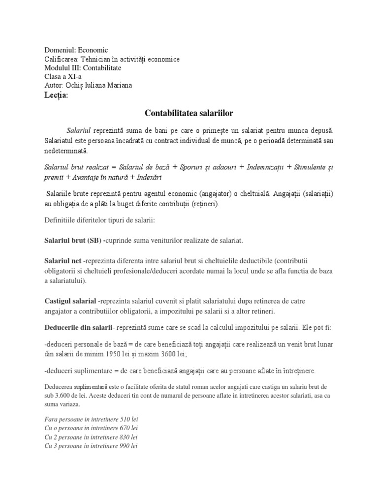 XI Contabilitate Prof5 | PDF