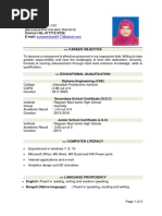 Marriage Biodata Doc Word Formate Resume | PDF | Bangladesh