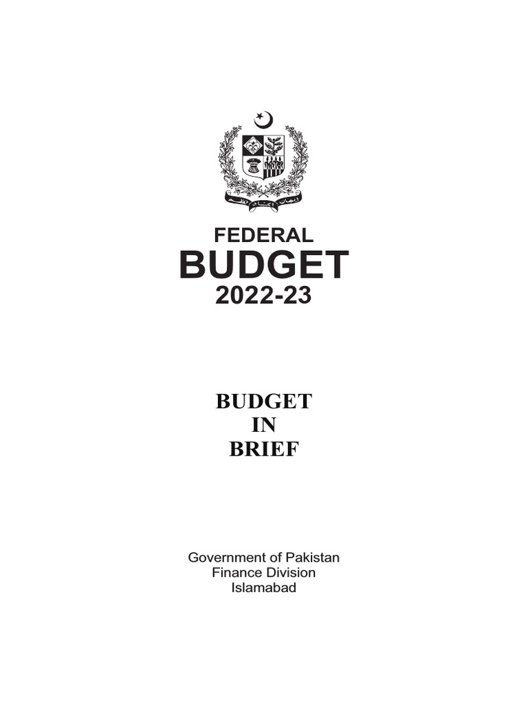 3 Budget in Brief English 2022 23 | Download Free PDF | Government Budget Balance | Taxes