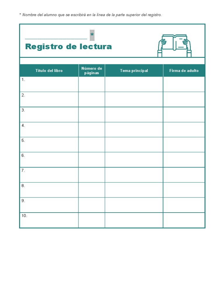 Registro de Lectura | PDF