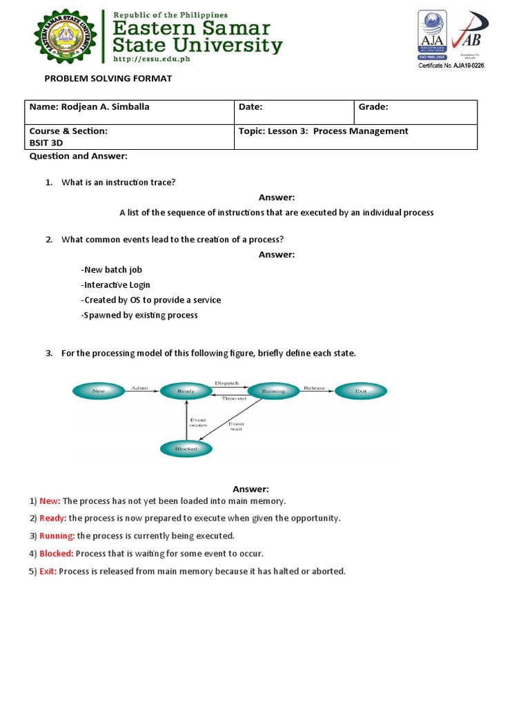 Lesson 3 Process Management | PDF | Process (Computing) | Thread (Computing)