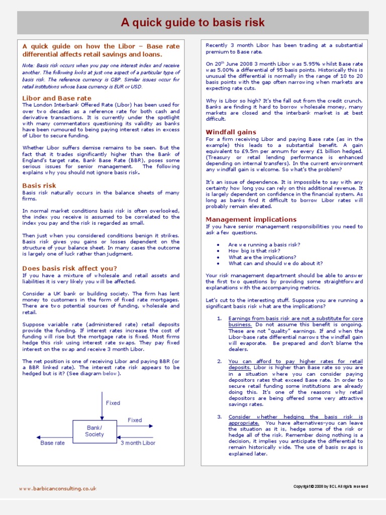Basis Risk | PDF | Business | Finance & Money Management