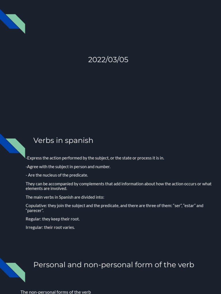 Present Indicative Conjugation in Spanish | PDF | Grammatical ...