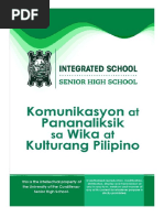 Kom Pan 11 - Q2 - Modyul 1 - Aralin 1 4 Komunikasyon - Q2 - Modyul DMNHS | PDF