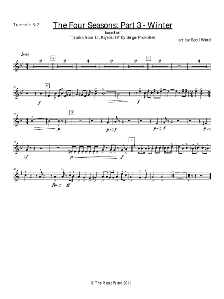 The Four Seasons - Part 3 - Winter - Trumpet in BB 2 | PDF