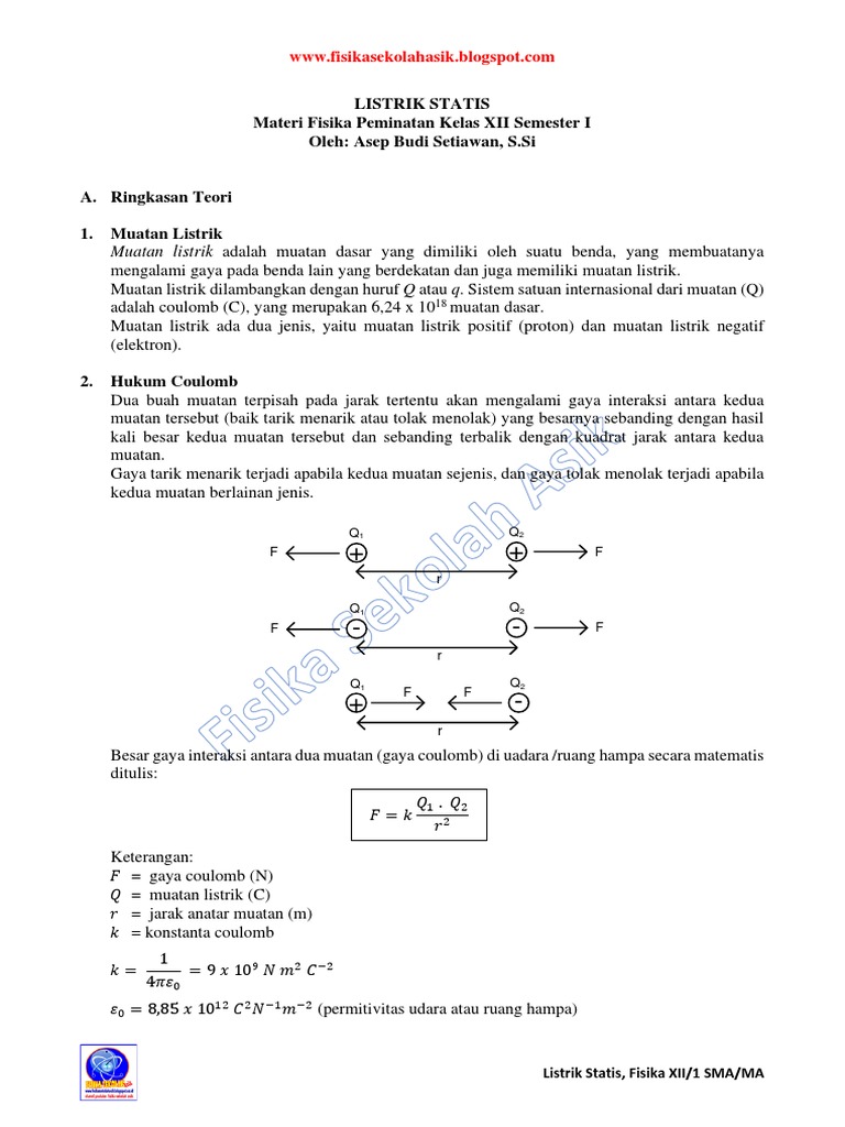 Fisika XII: Listrik Statis | PDF