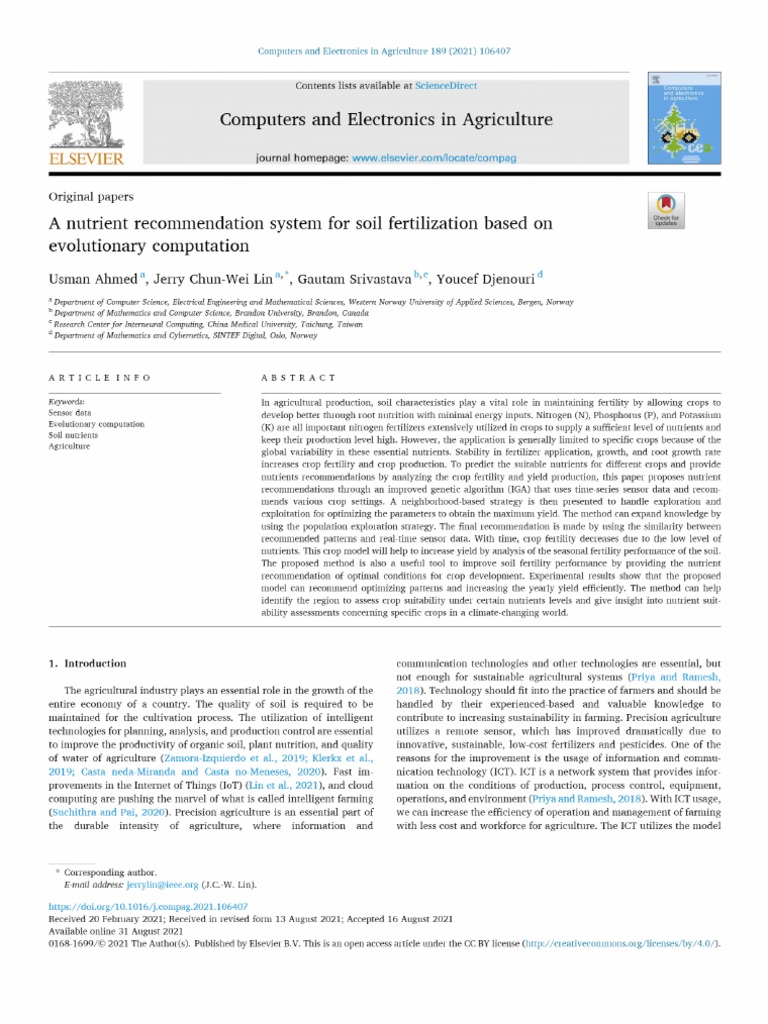 A Nutrient Recommendation System For Soil Fertilization Based On ...