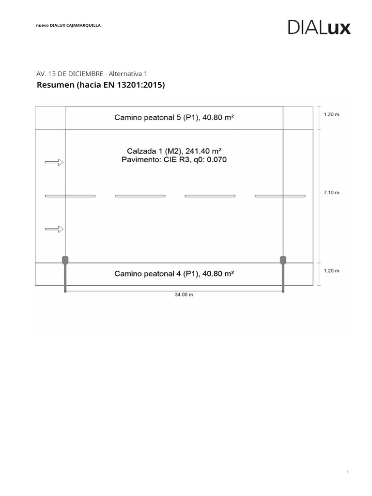 Evaluación Lumínica AV. 13 DICIEMBRE | PDF | Electricidad | Diseño de ...