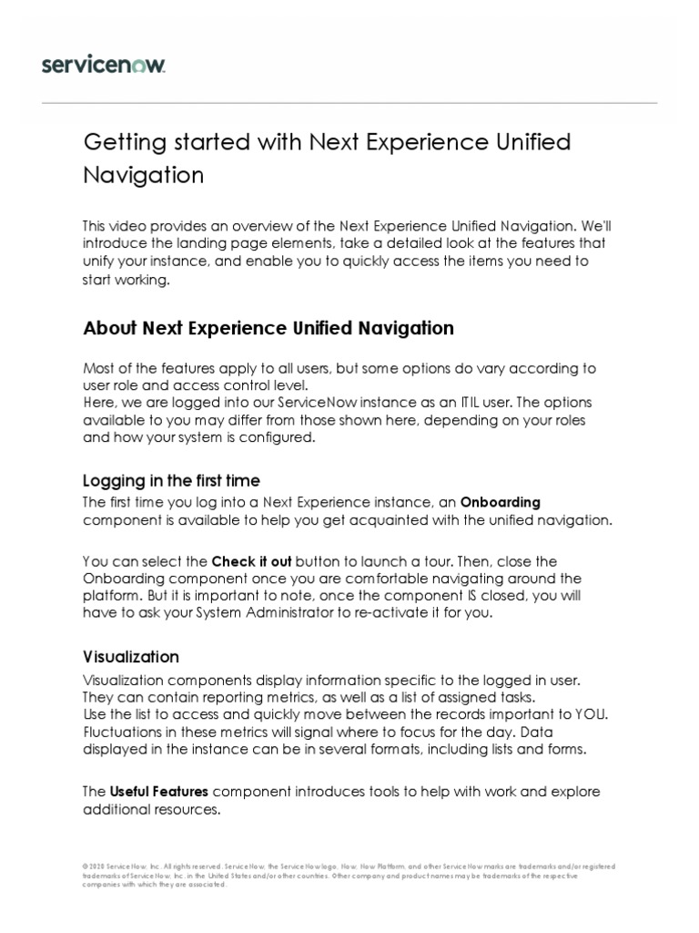 TRANSCRIPT - Getting Started With Next Experience Unified Navigation | PDF