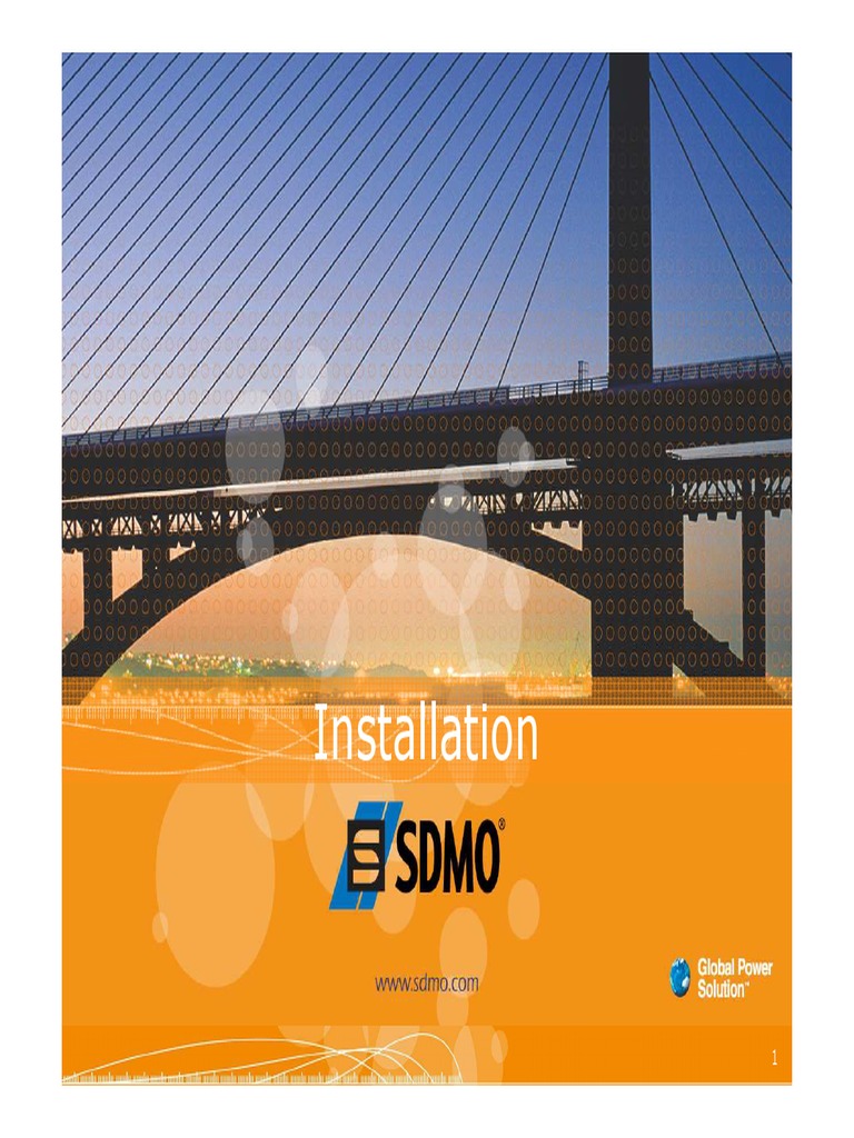 Installation Presentation SDMO | PDF | Soupape | Ingénierie civile