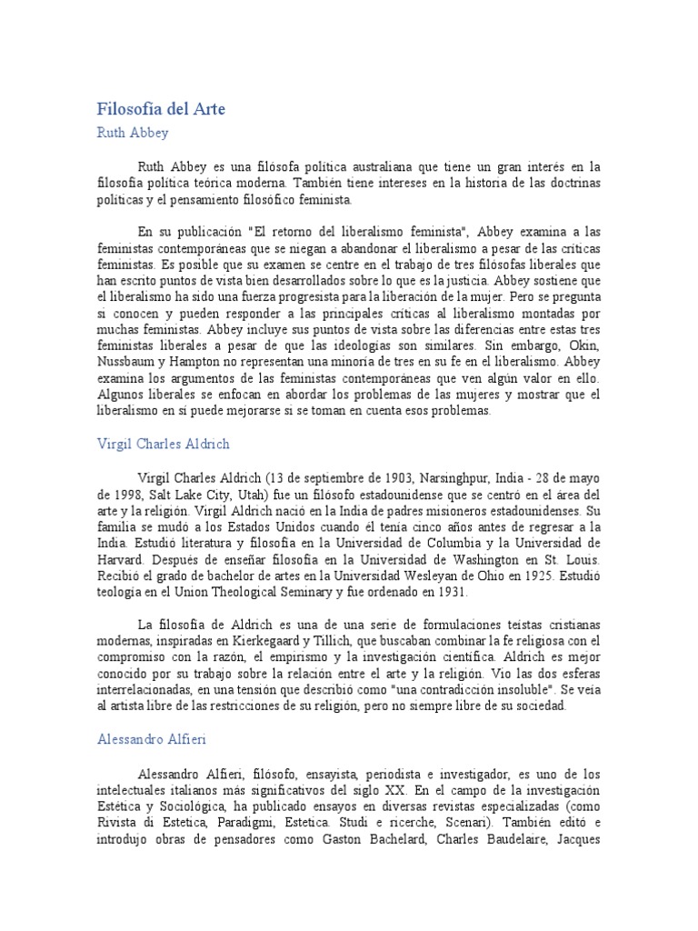 Filosofía Del Arte | PDF