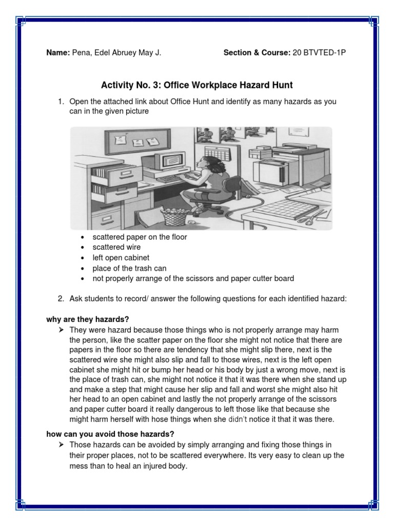 Office Workplace Hazard Identification Guide | PDF