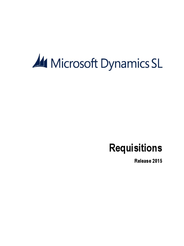 Dynamics SL Requisitions | PDF | Accounts Payable | Voucher