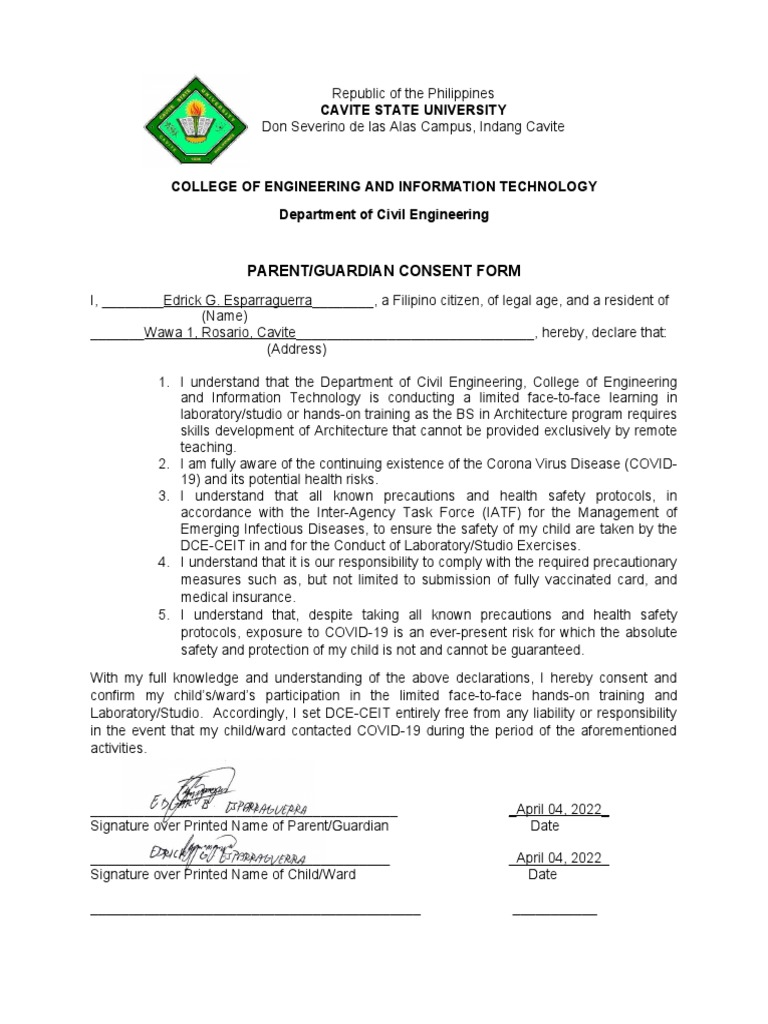 Edrick G. Esparraguerra - BSArch3-1 - Consent-Form-and-Survey-F2F ...