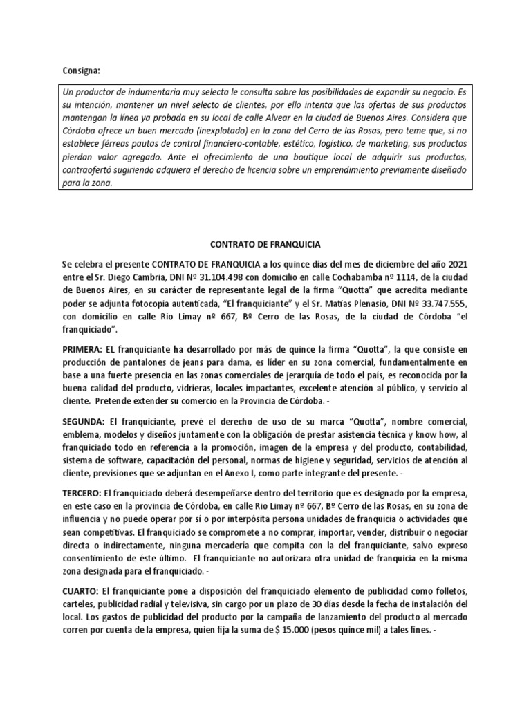 Parcial 1 - Caso 2 - SMP - Sip II | PDF | Franquiciamiento | Publicidad