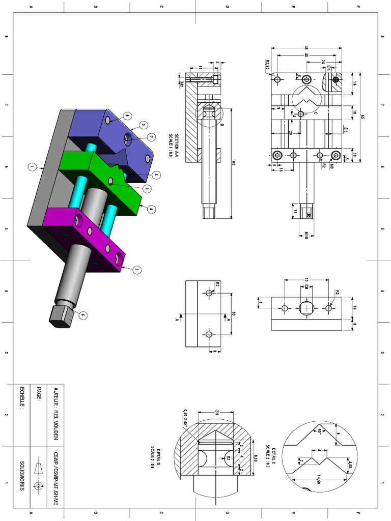 Practica 14 Ensamble Solid Works | PDF