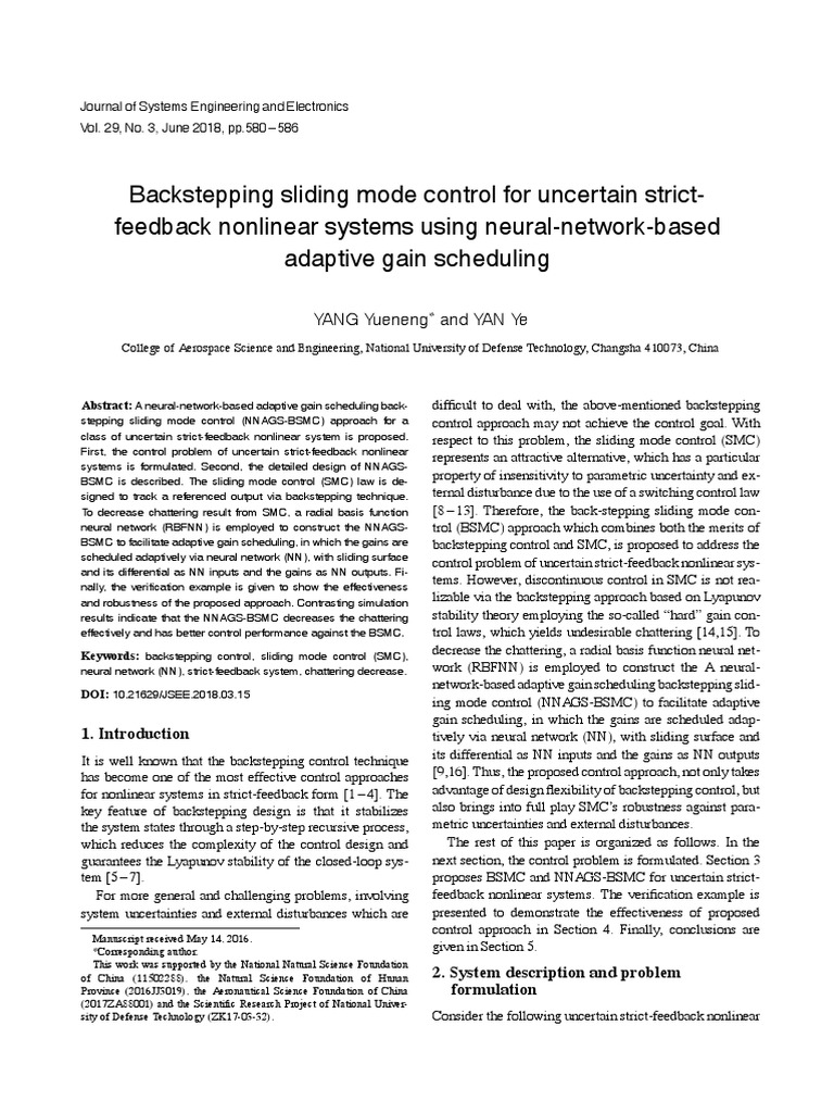 Backstepping Sliding Mode Control For Uncertain Strict-Feedback Nonlinear Systems Using Neural ...