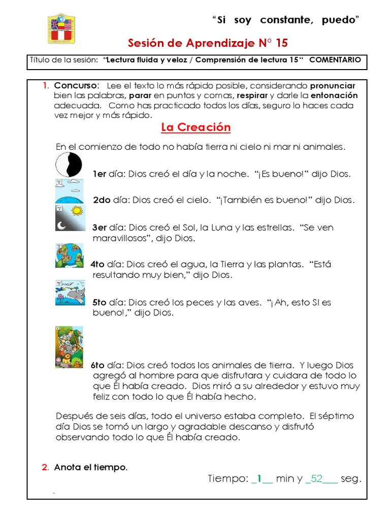 Lectura Fluida y Comprensión 15 | PDF