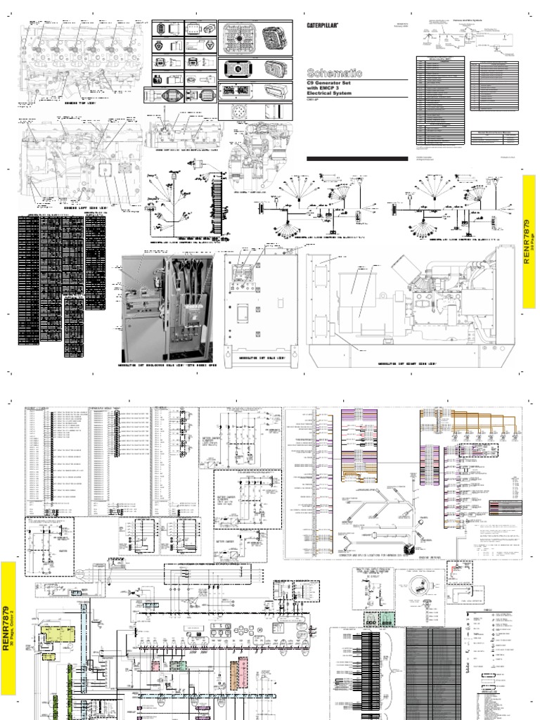 Electrical System With EMCP 3 C9 Generator Set: Engine Top View | PDF ...