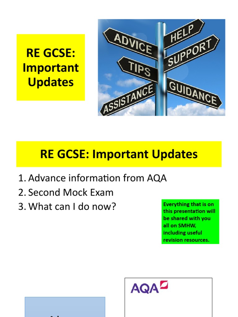 RE GCSE Exam Updates & Prep Tips | PDF | Test (Assessment) | Revelation