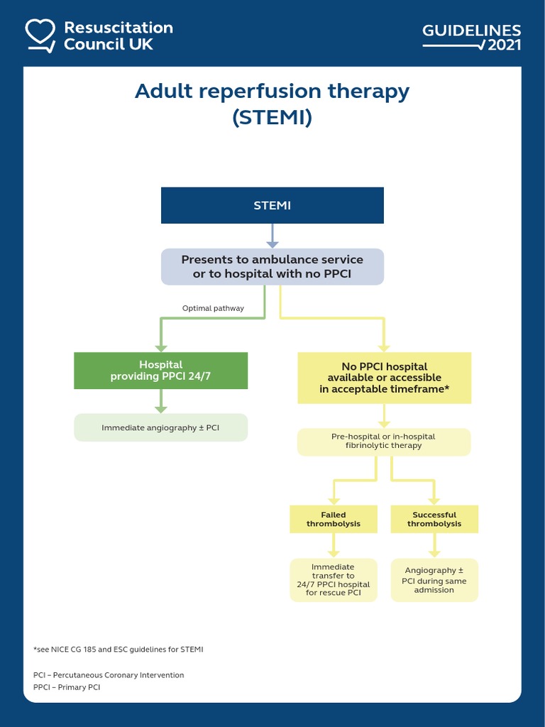 STEMI Treatment Pathways and PCI Guidelines | PDF