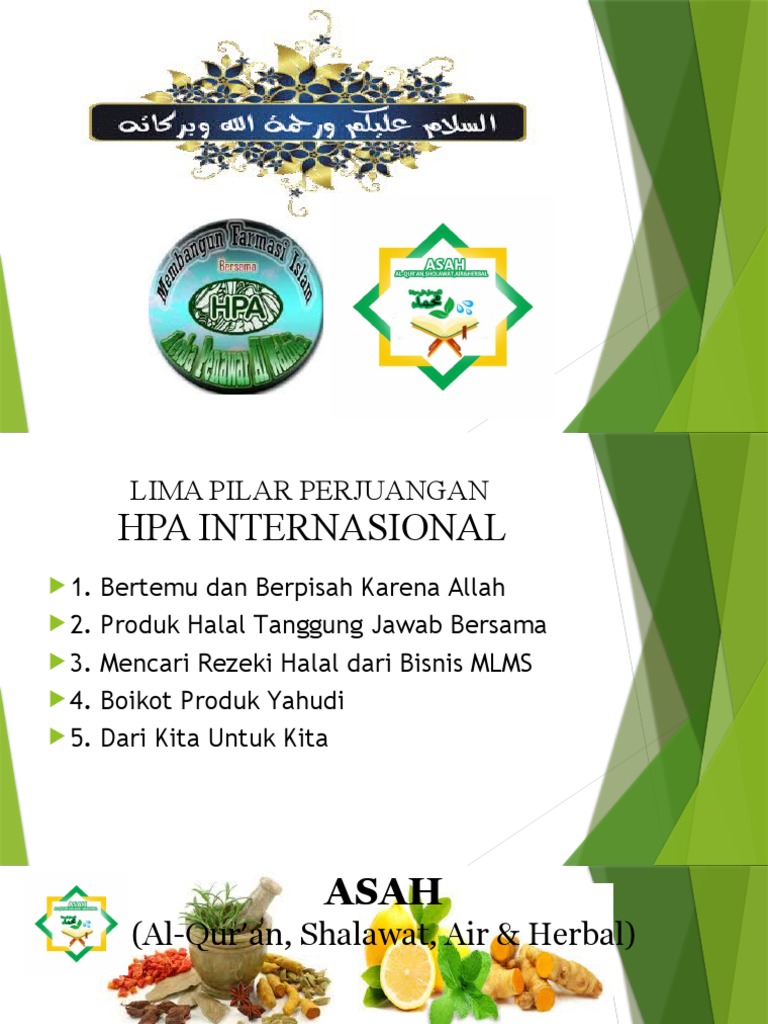 Lima Pilar HPA: Produk Halal dan Penyembuhan | PDF