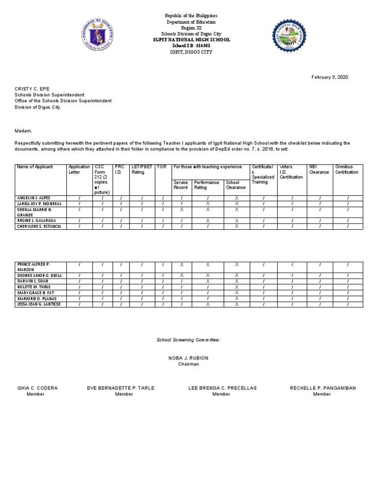 Applicants Documents Checklist | PDF