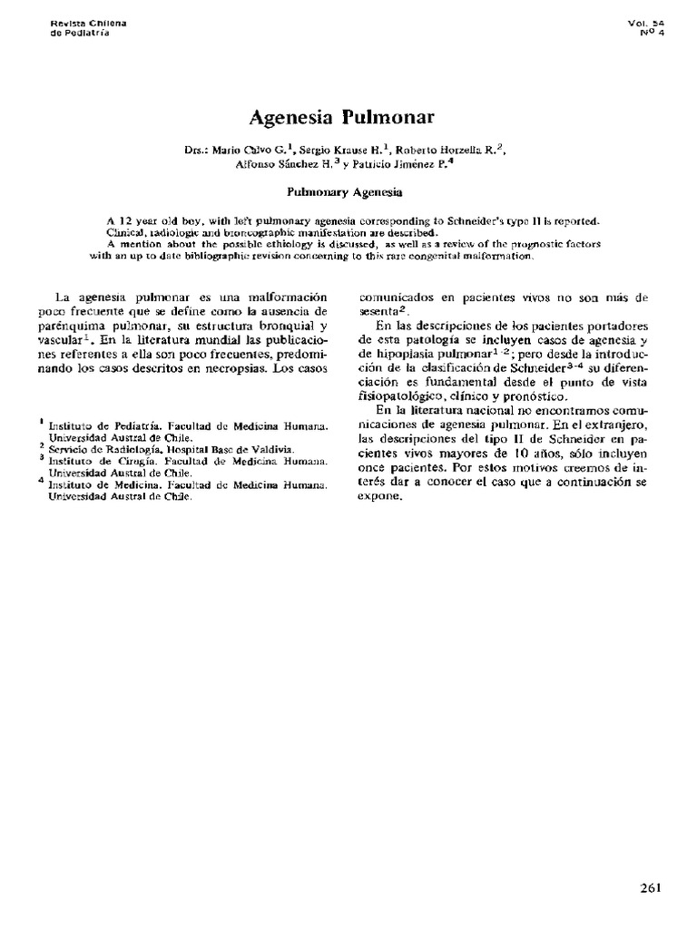 Agenesia 3 | PDF | Pulmón | Tórax (anatomía humana)