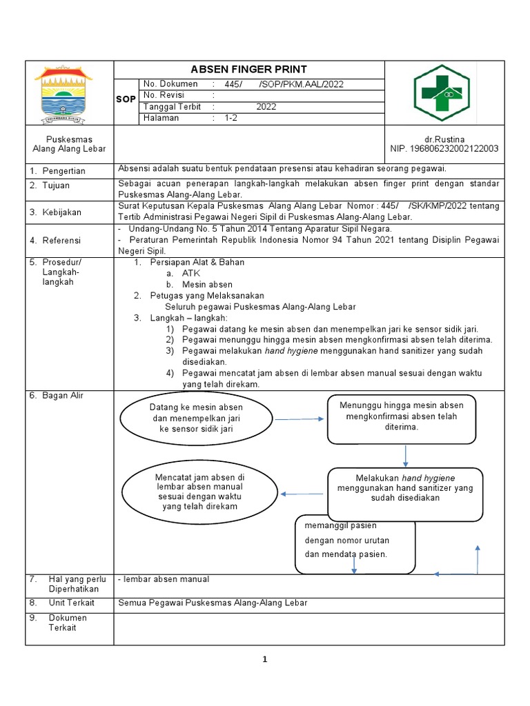 Sop Absen Finger Print | PDF