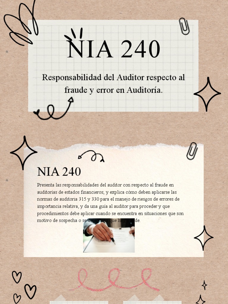 Nia 240 | PDF | Auditoría | Estado financiero