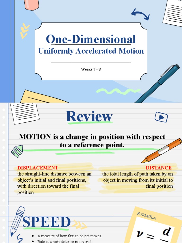1D Motion | PDF | Acceleration | Speed