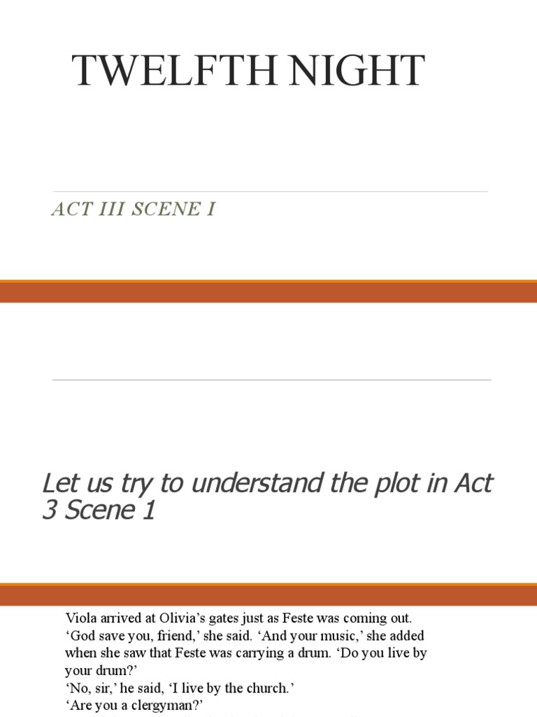 Twelfth Night Act 3 Sc.1 | PDF | Twelfth Night