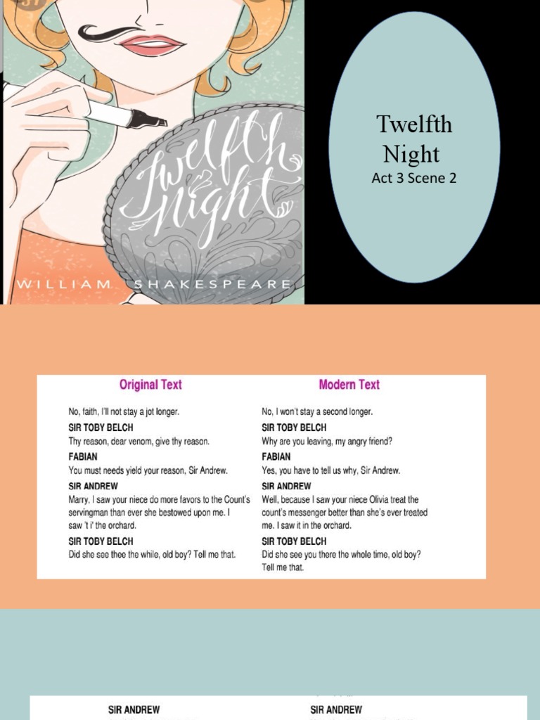 Twelfth Night Act 3 Scene 2 Analysis | PDF | Twelfth Night