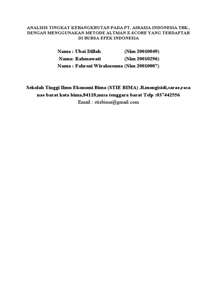 Jurnal PT Airasia Indonesia Tbk. | PDF