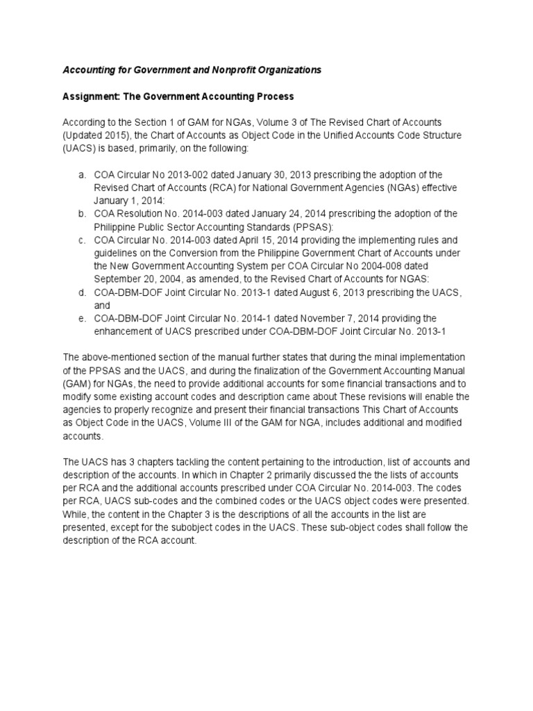Government Accounting Process Overview | PDF | Finance & Money Management