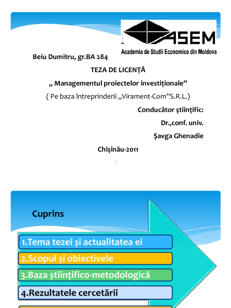Power Point Teza Licenta 2011 | PDF