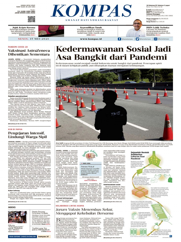 Kompas 2021 05 17 | PDF