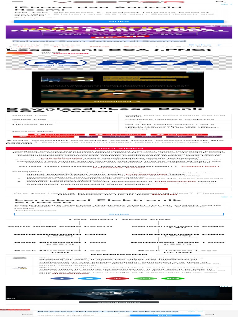 Logo Bank BCA (.PNG) Download Free Vectors Vector69 | PDF