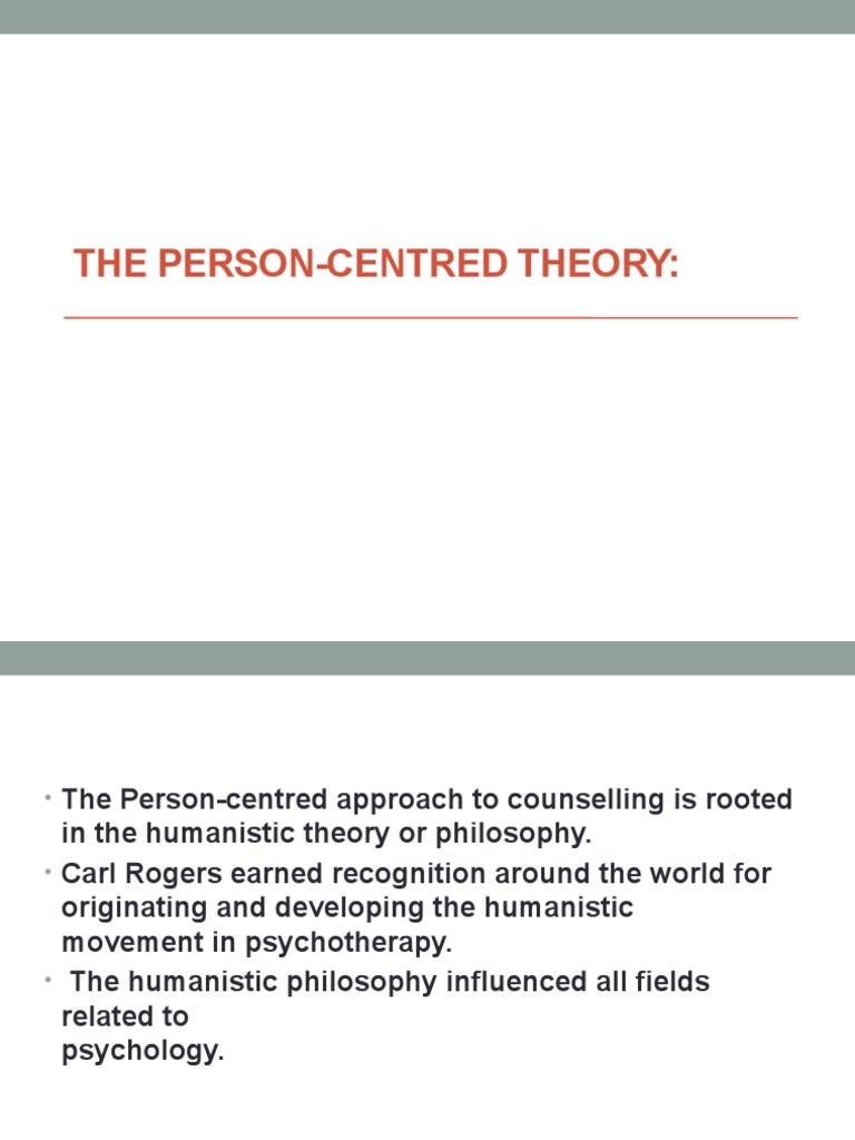 Person-Centred Theory | PDF | Psychotherapy | Humanistic Psychology