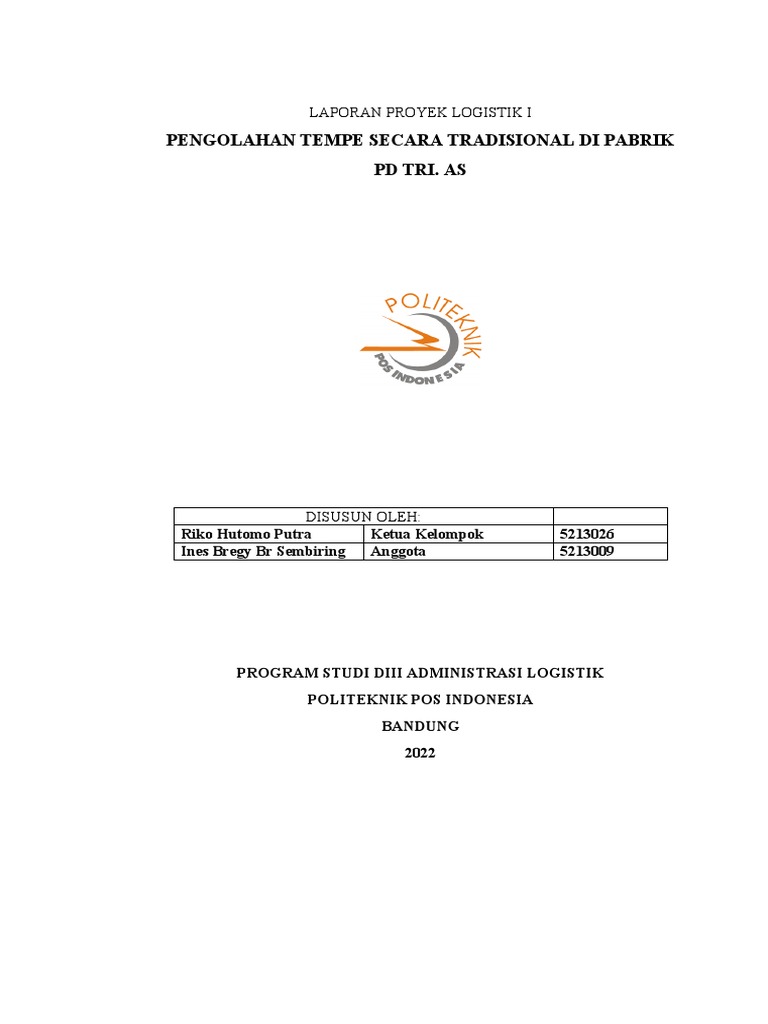 Proyek Logistik I Kelompok 10 Kelas 1A | PDF | Bisnis