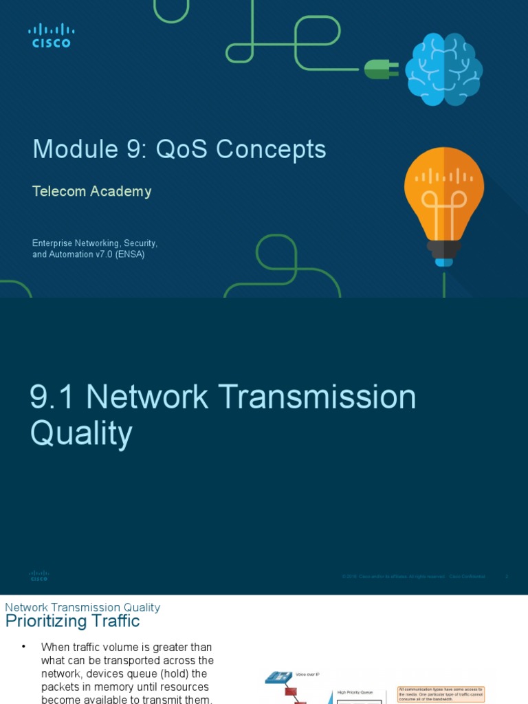 ENSA Module 9 QoS Concepts Modificat | PDF | Quality Of Service | Network Congestion