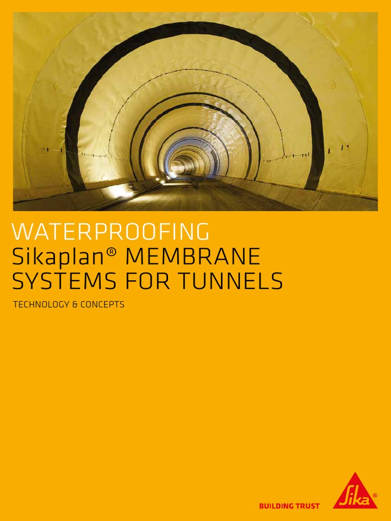 Sikaplan Membrane Systems For Tunnels | PDF | Drainage | Tunnel