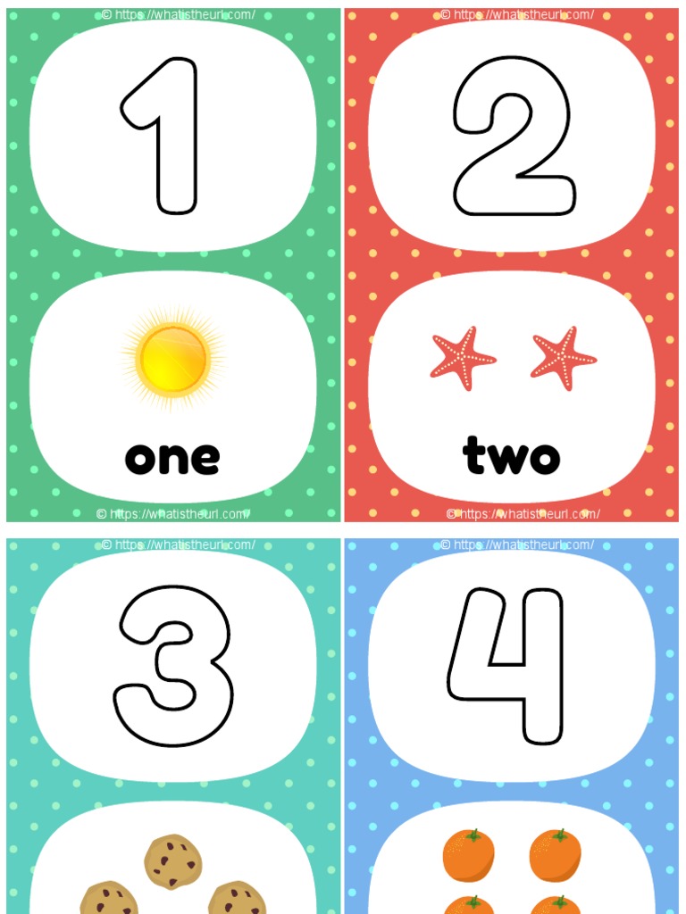 Number Flash Cards Printable 1 20 | PDF