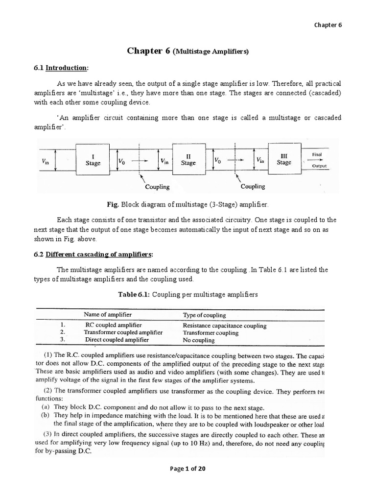 EDC Chapter 6 For ECE-IIY-Isem (2014 Batch) | PDF | Amplifier ...