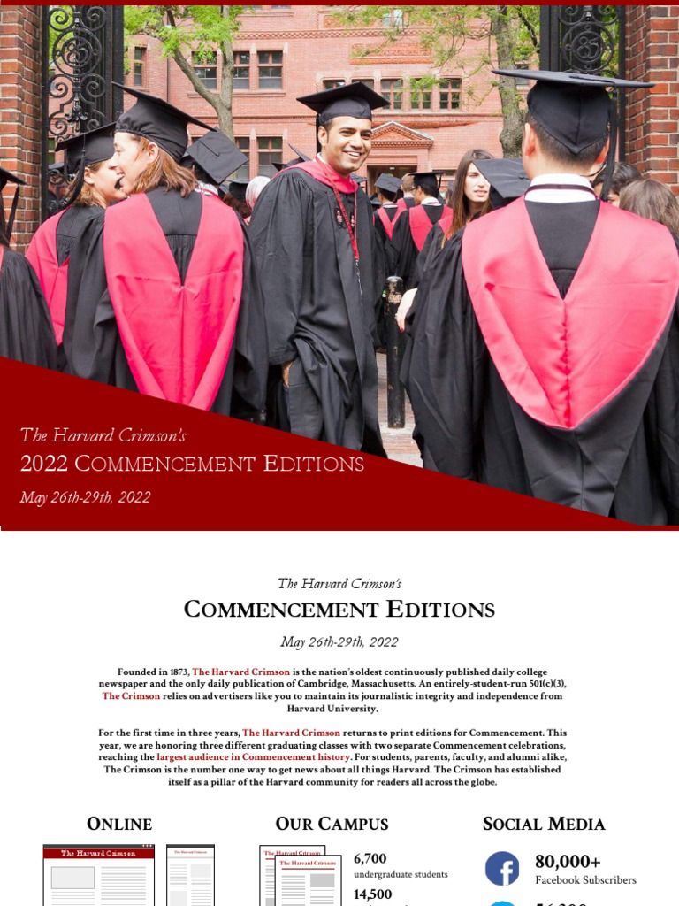 Harvard Crimson Commencement Rate Card (B) - Compressed | Download Free ...